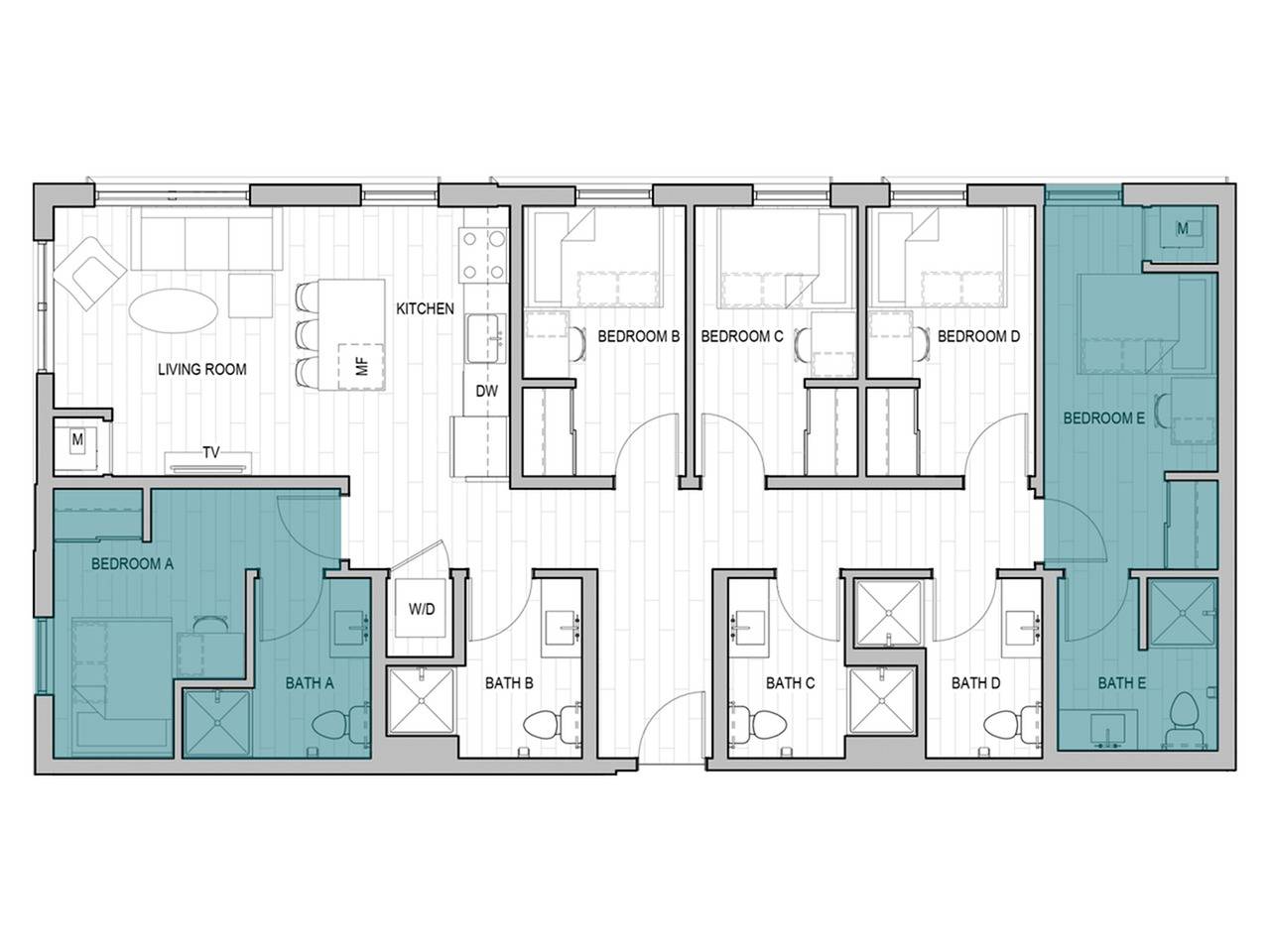 5x5 | 5 Bed Apartment | Identity Dinkytown