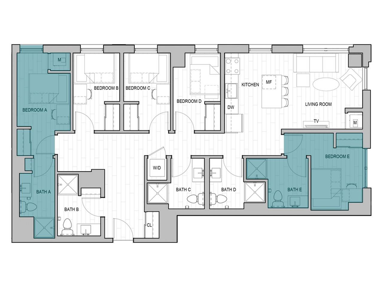 5x5 | 5 Bed Apartment | Identity Dinkytown