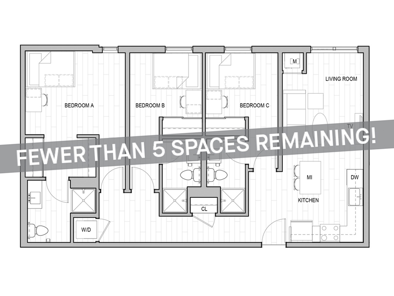 3x3 | 3 Bed Apartment | Identity Dinkytown