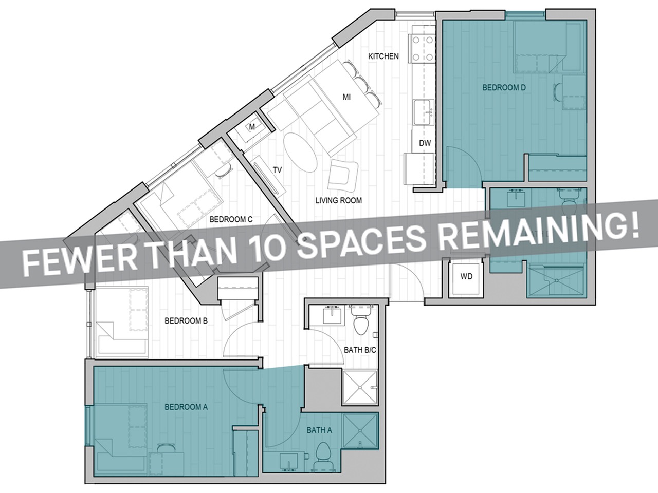 4x3 | 4 Bed Apartment | Identity Dinkytown