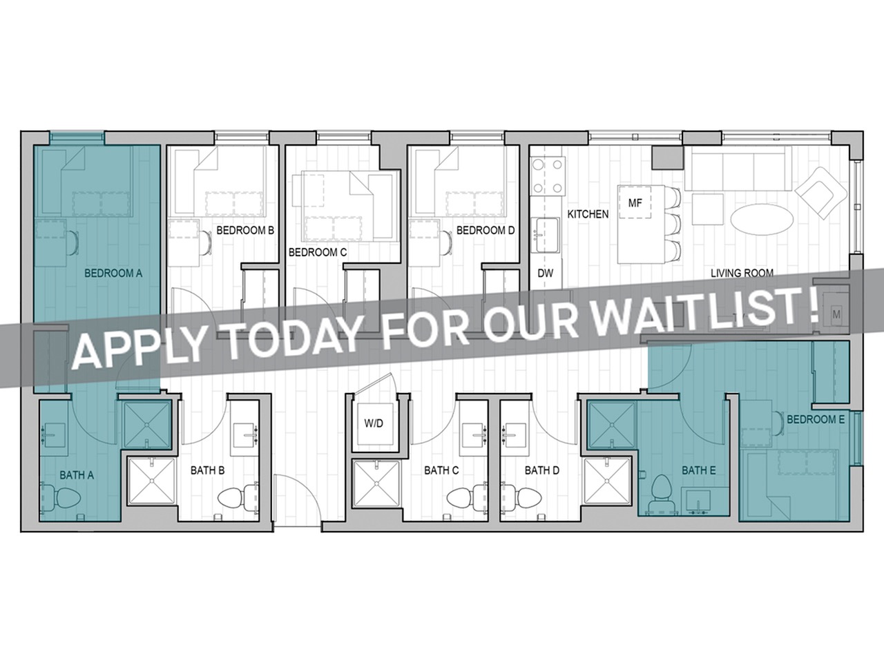 5x5 Affordable | 5 Bed Apartment | Identity Dinkytown