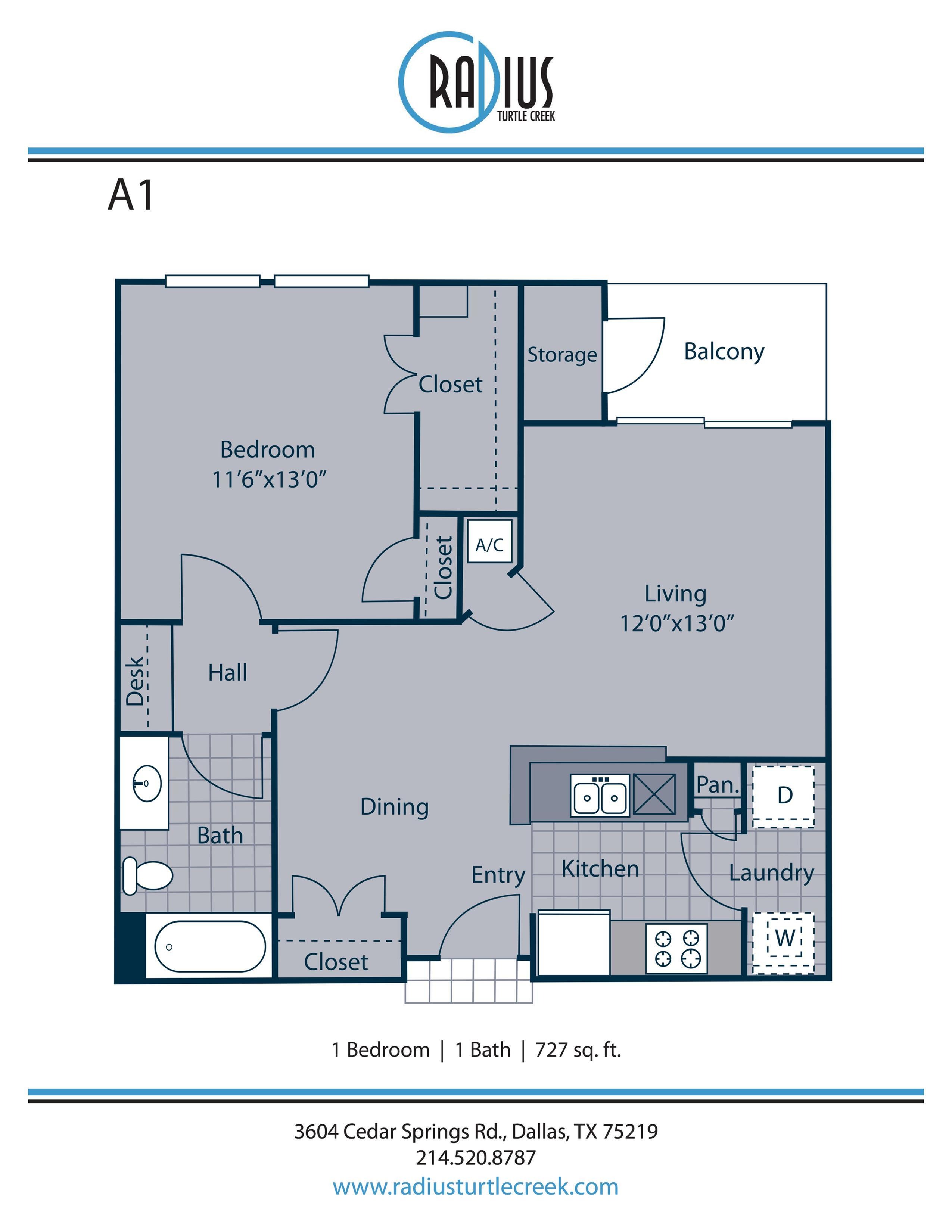 1 - 2 Bed Apartments - Check Availability | Radius Turtle Creek