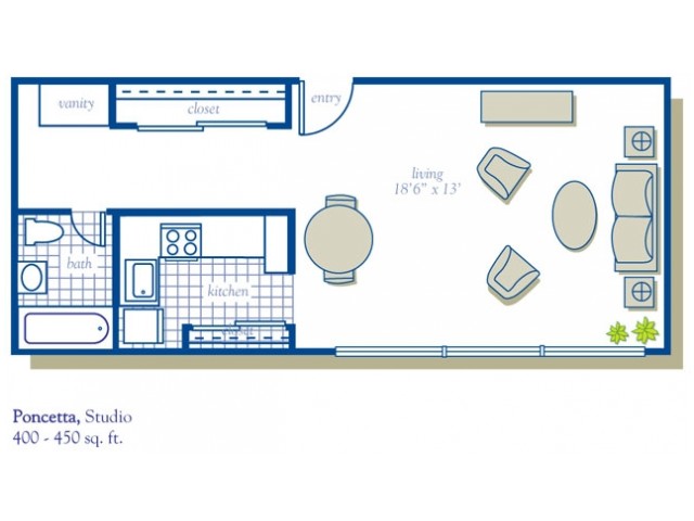 450 Square Foot Apartment Floor Plan | Viewfloor.co