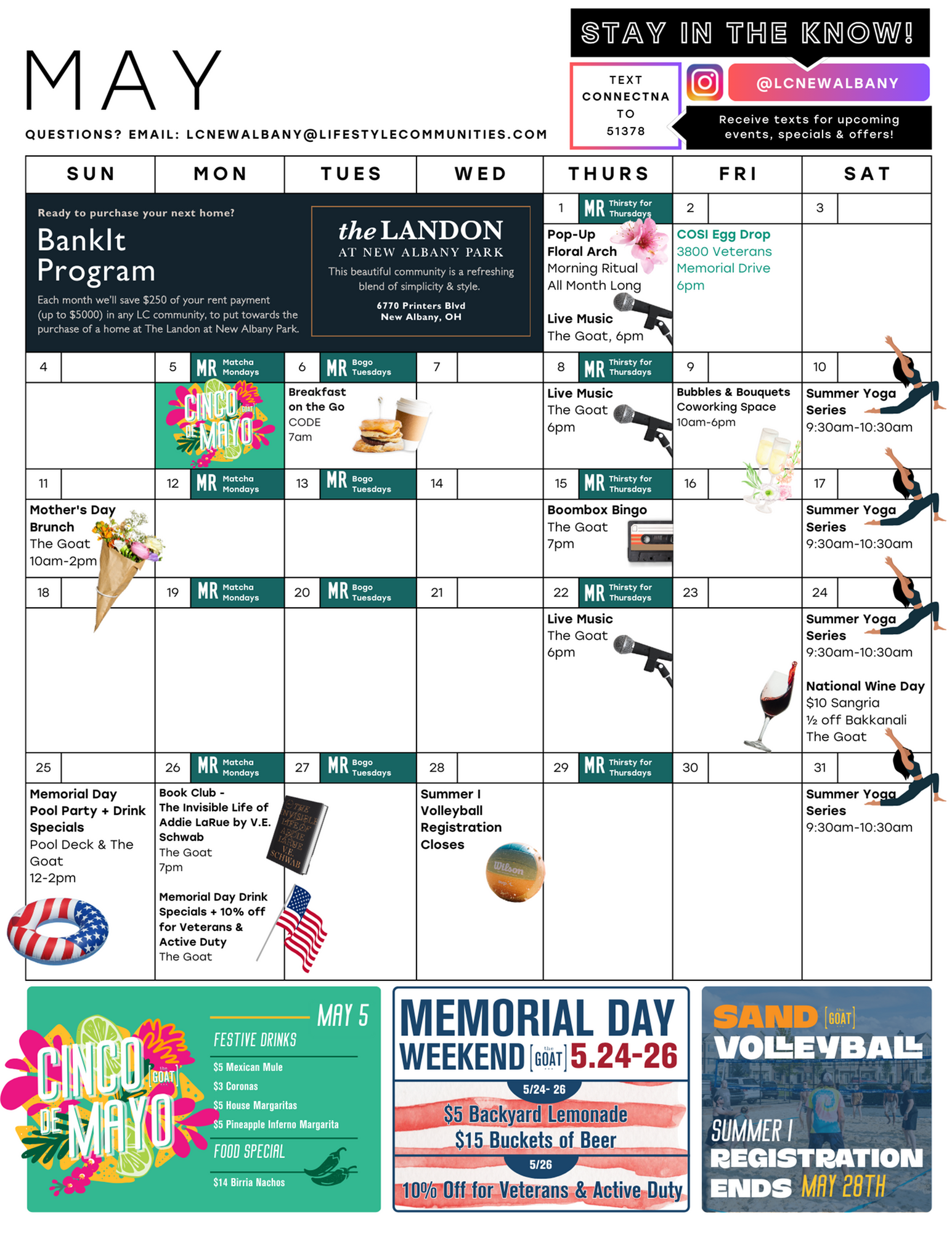 Find 1-, 2 and 3 Bedroom Floor Plans | LC New Albany Apartments & Townhomes
