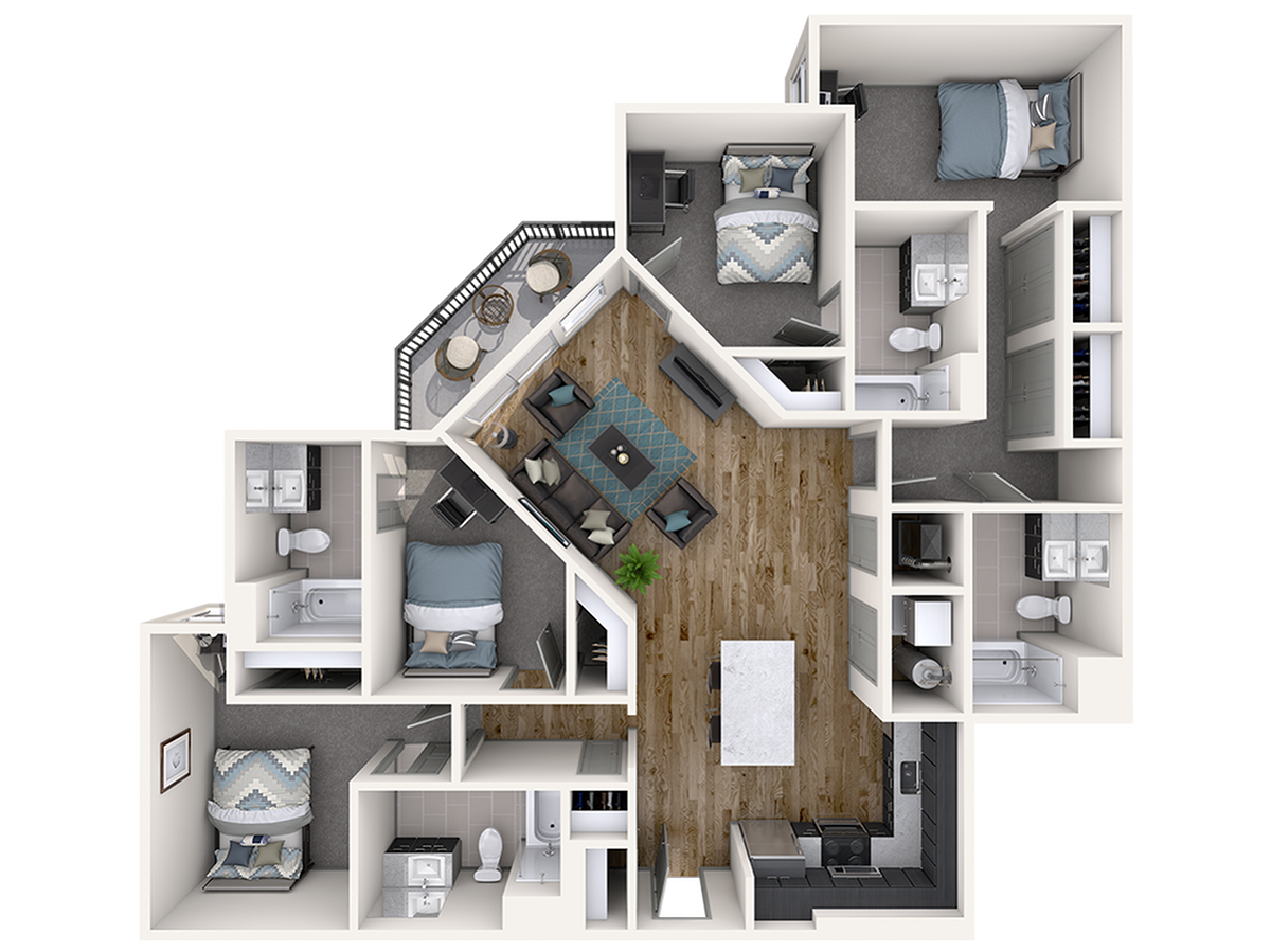 D3 4 Bed Apartment Tower5040