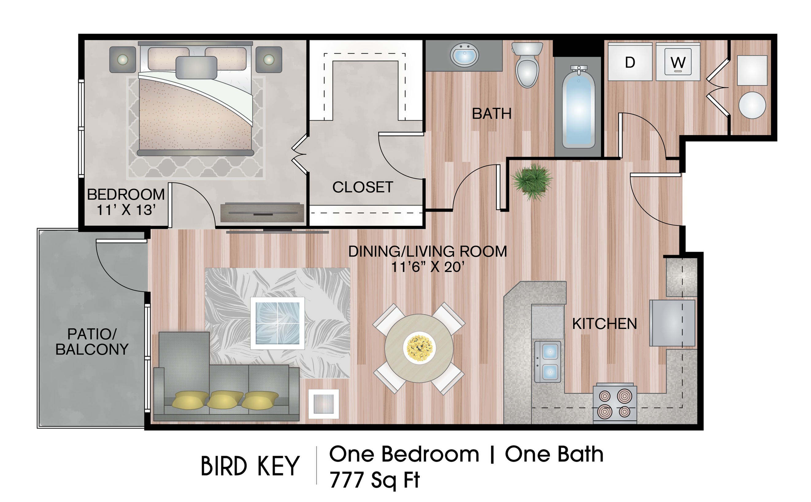 Spacious Downtown Sarasota FL Apartment Rentals | Floor Plans