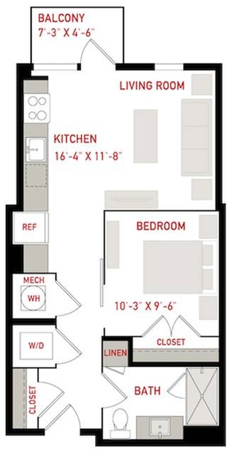 The Rookie | 1 Bed Apartment | One Cardinal Way