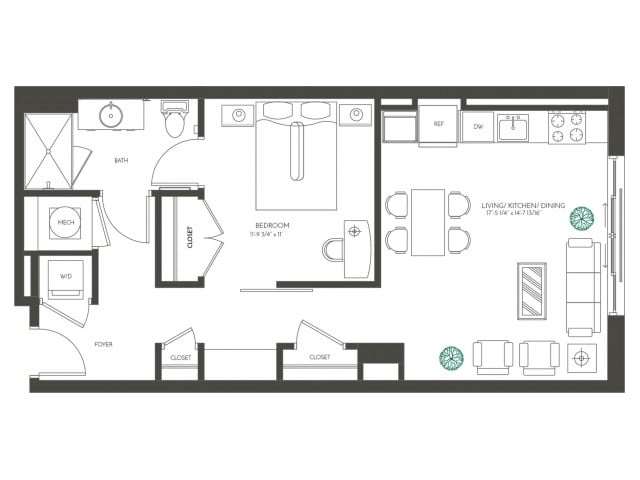 One Bedroom Suite | 1 Bed Apartment | Two Light Luxury Apartments
