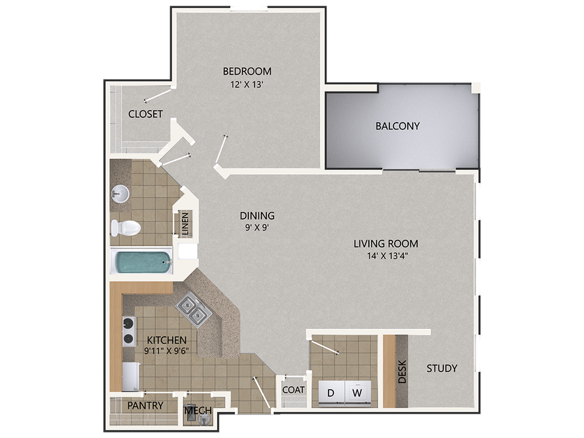 Lacey Oak 1 Bed Apartment Cottonwood Reserve