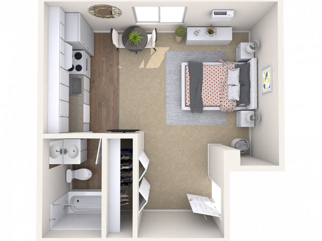 Efficiency | Studio | Brandywine Hills Apartments