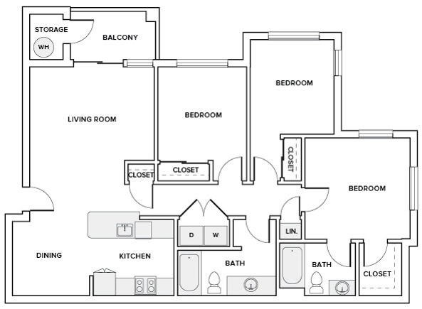 C01 | 3 Bed Apartment | Modera Lacey