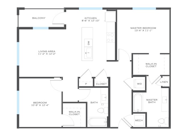 Dormer | 2 Bed Apartment | Hite & Notch Apartments