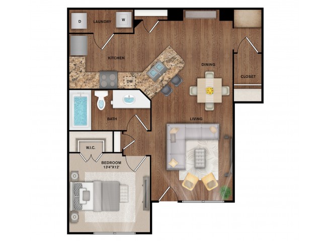 1 - 3 Bed Apartments - Check Availability | The Reserve at Sandstone ...