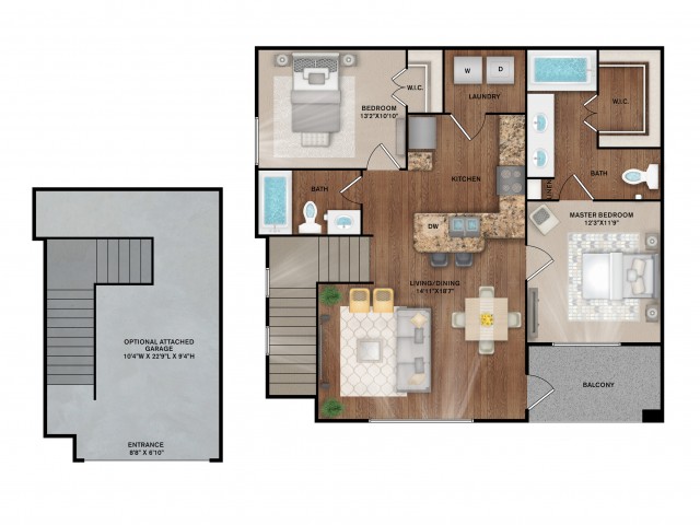 1 - 3 Bed Apartments - Check Availability | The Reserve at Sandstone ...