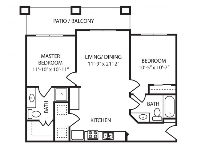 1 - 3 Bed Apartments - Check Availability | The Reserve at Sandstone ...