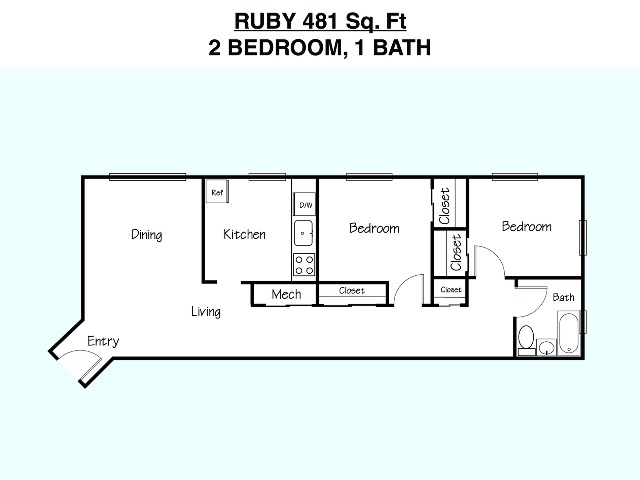Ruby | 2 Bed Apartment | Emerald Apartments