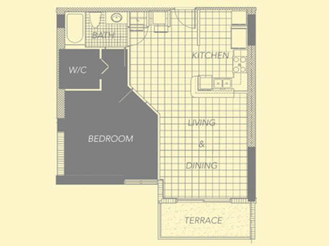 Unit B East | 1 Bed Apartment | Brickell First