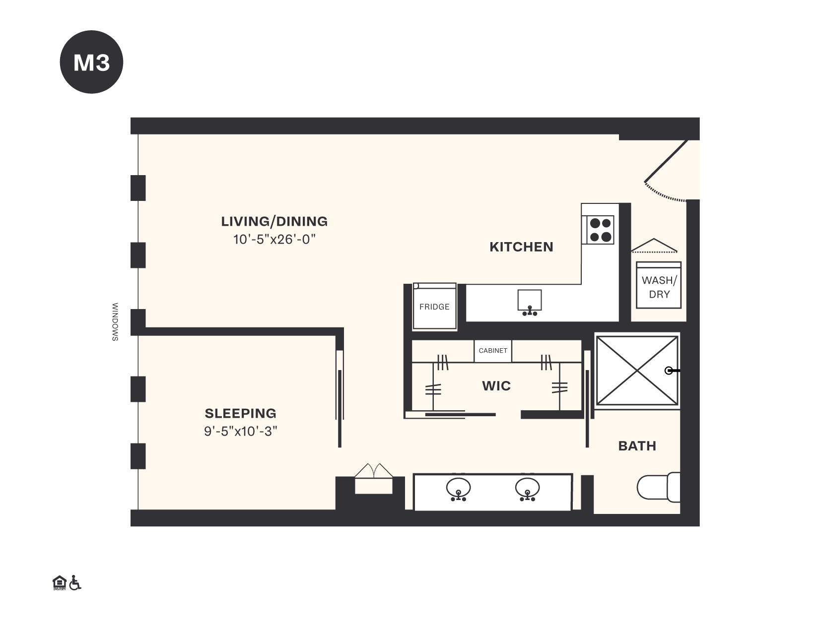 M3 | 1 Bed Apartment | Dallas Urby