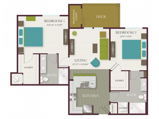 1 - 3 Bed Apartments - Check Availability | Cambridge Square Apartments
