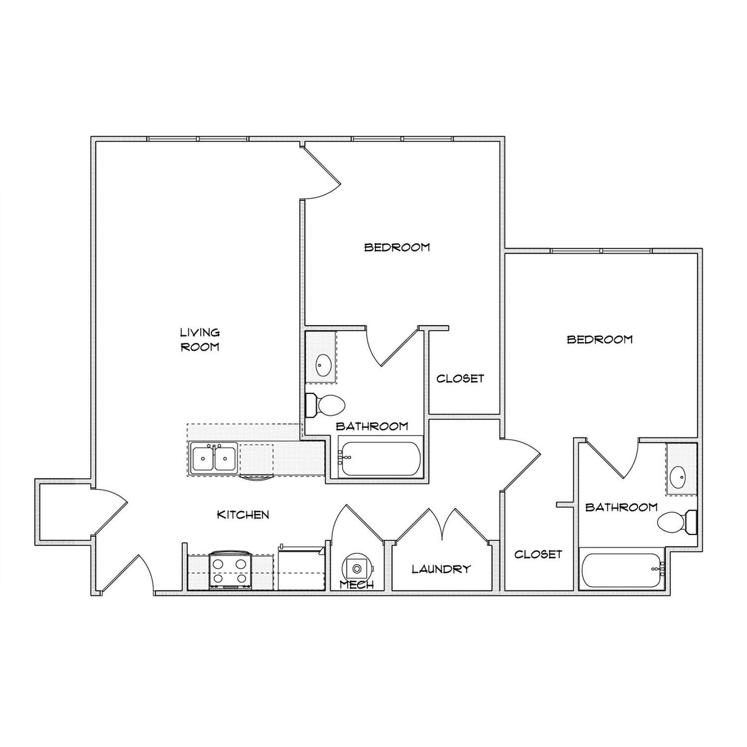Floor Plans | The Flatts Starkville | Mississippi State University Off ...