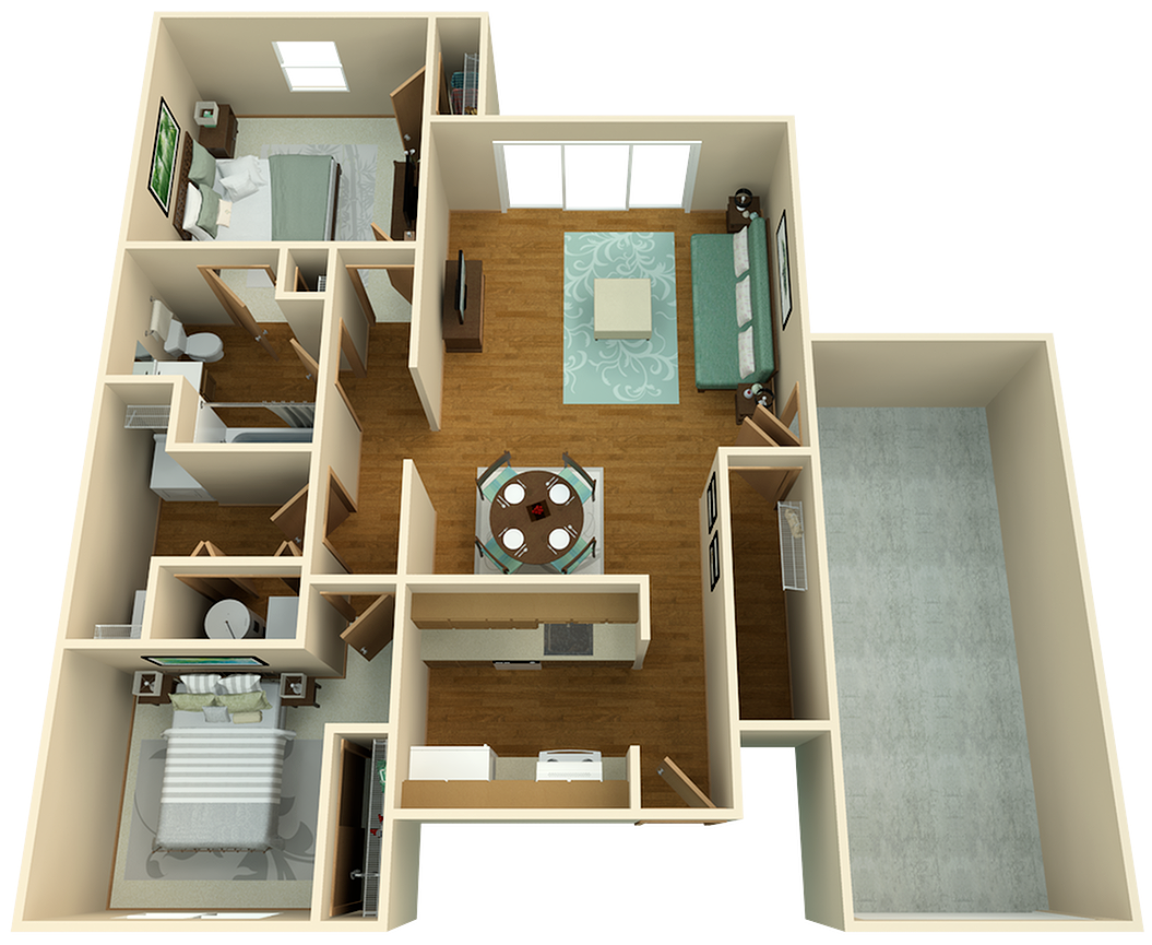 2 Bedroom | 1 Bath | 950 SF