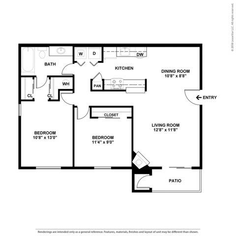 Two Bedroom One Bath | 2 Bed Apartment | Ballinger Commons Apartment Homes