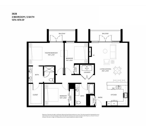 Studio - 3 Bed Apartments - Check Availability | The Windward Apartments