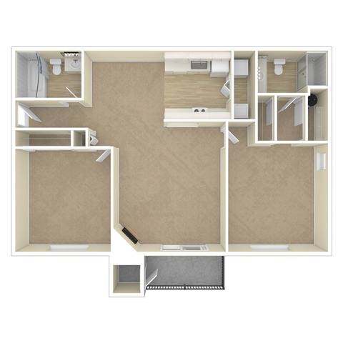 Two Bedroom Two Bath | 2 Bed Apartment | Ballinger Commons Apartment Homes