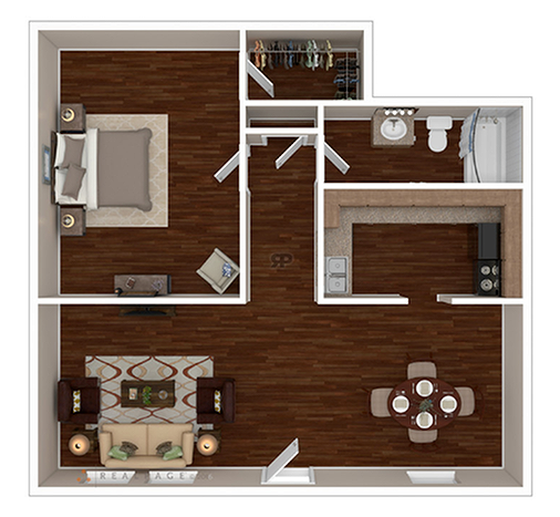 A1 Classic | 1 Bed Apartment | Arbor Park Apartments