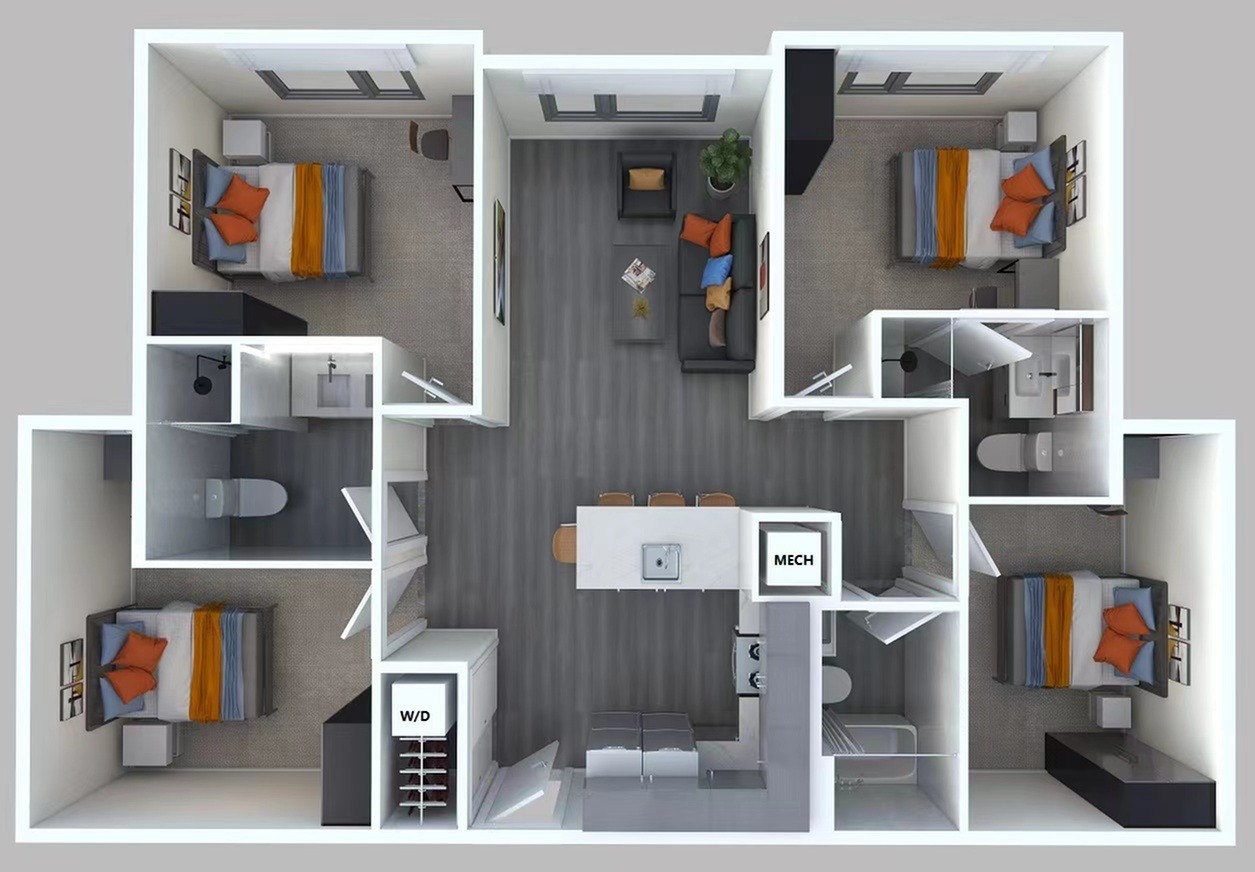 Floor Plans Off Campus Student Housing Private Rooms