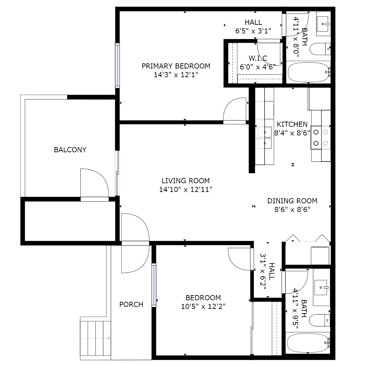2X2 | 2 Bed Apartment | The Huntley Apartments