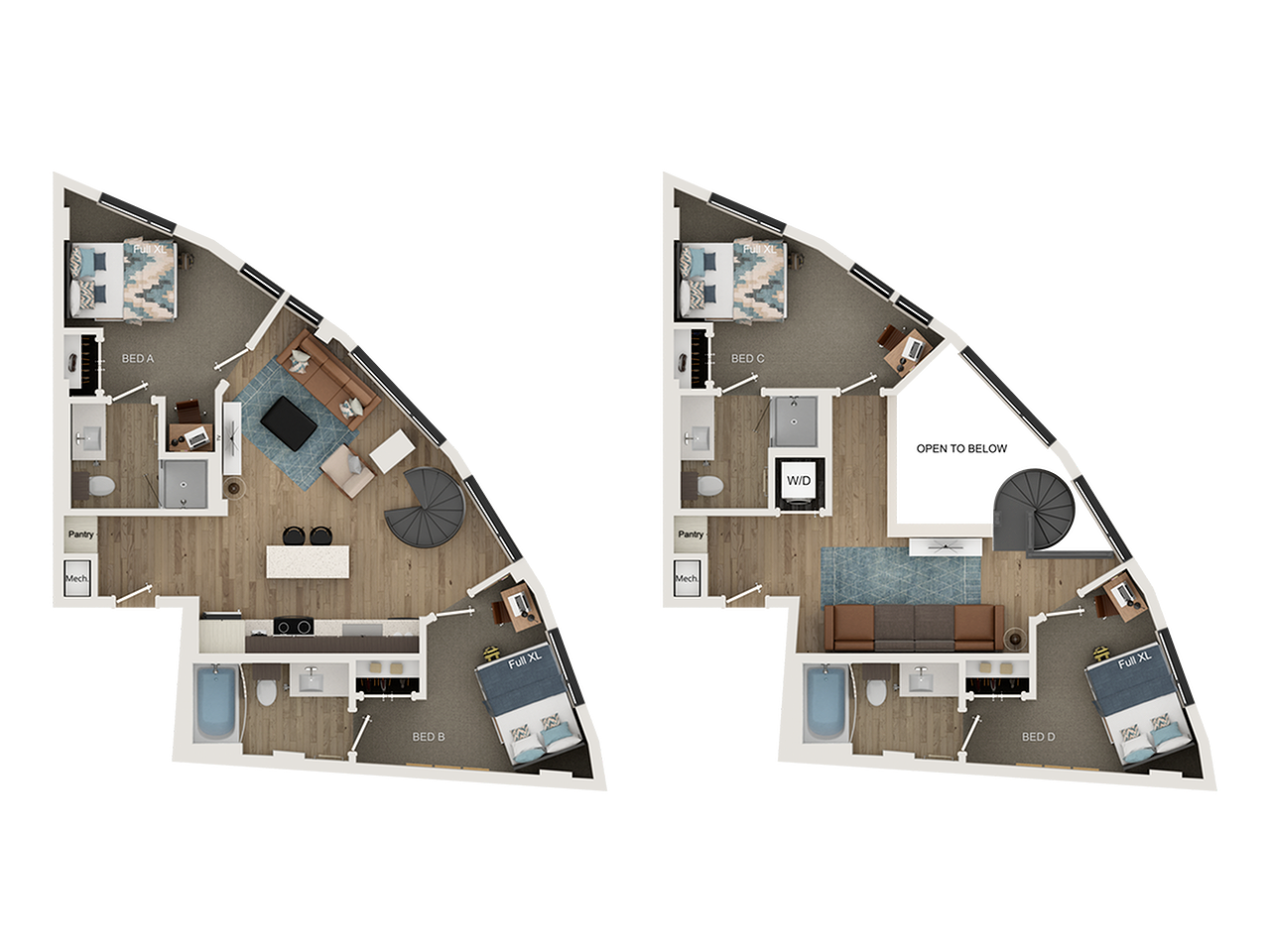 Student Apartment Floor Plans | Rev in College Station