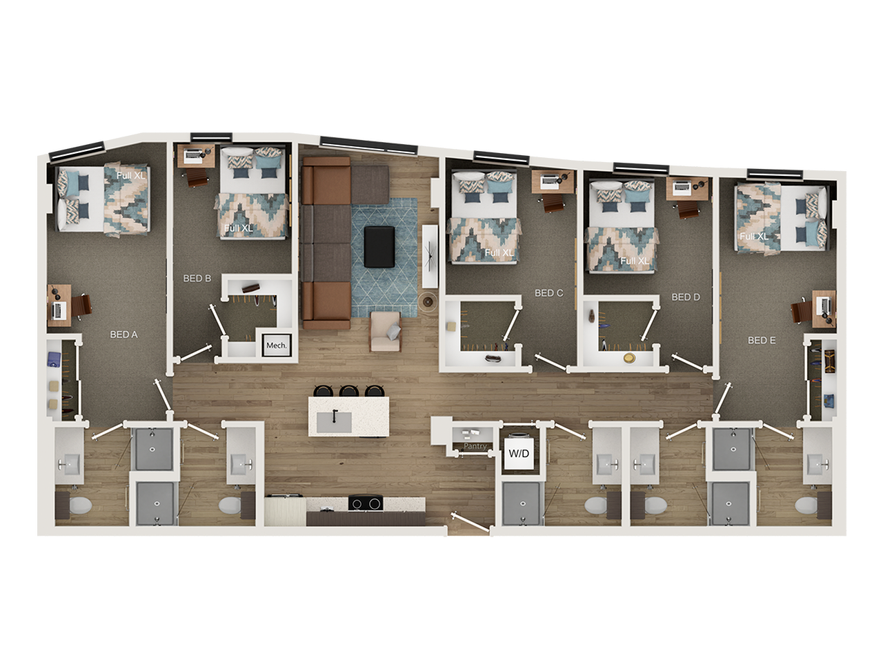 Student Apartment Floor Plans | Rev in College Station