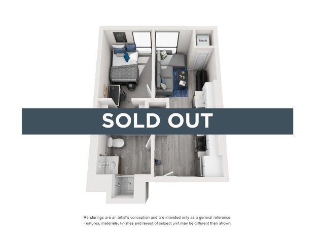 1BR/1BA | 1 Bed Apartment | Seven07