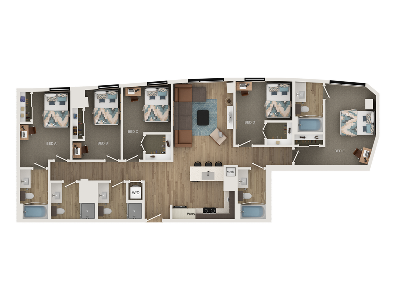 Luxury Texas A&M Student Apartment Floor Plans | Rev Northgate