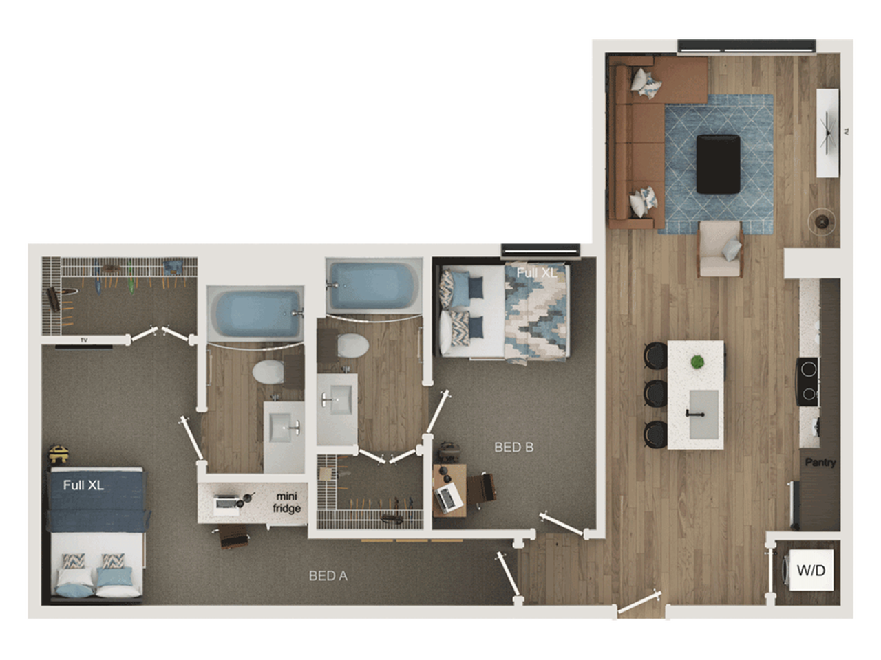 Luxury Texas A&M Student Apartment Floor Plans | Rev Northgate