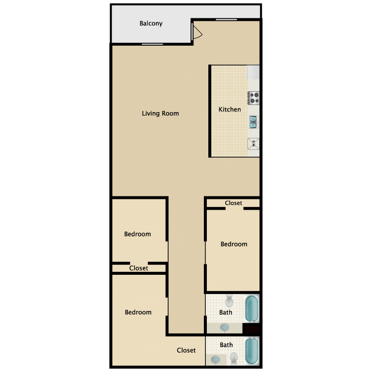1 - 3 Bed Apartments - Check Availability | Highlander East