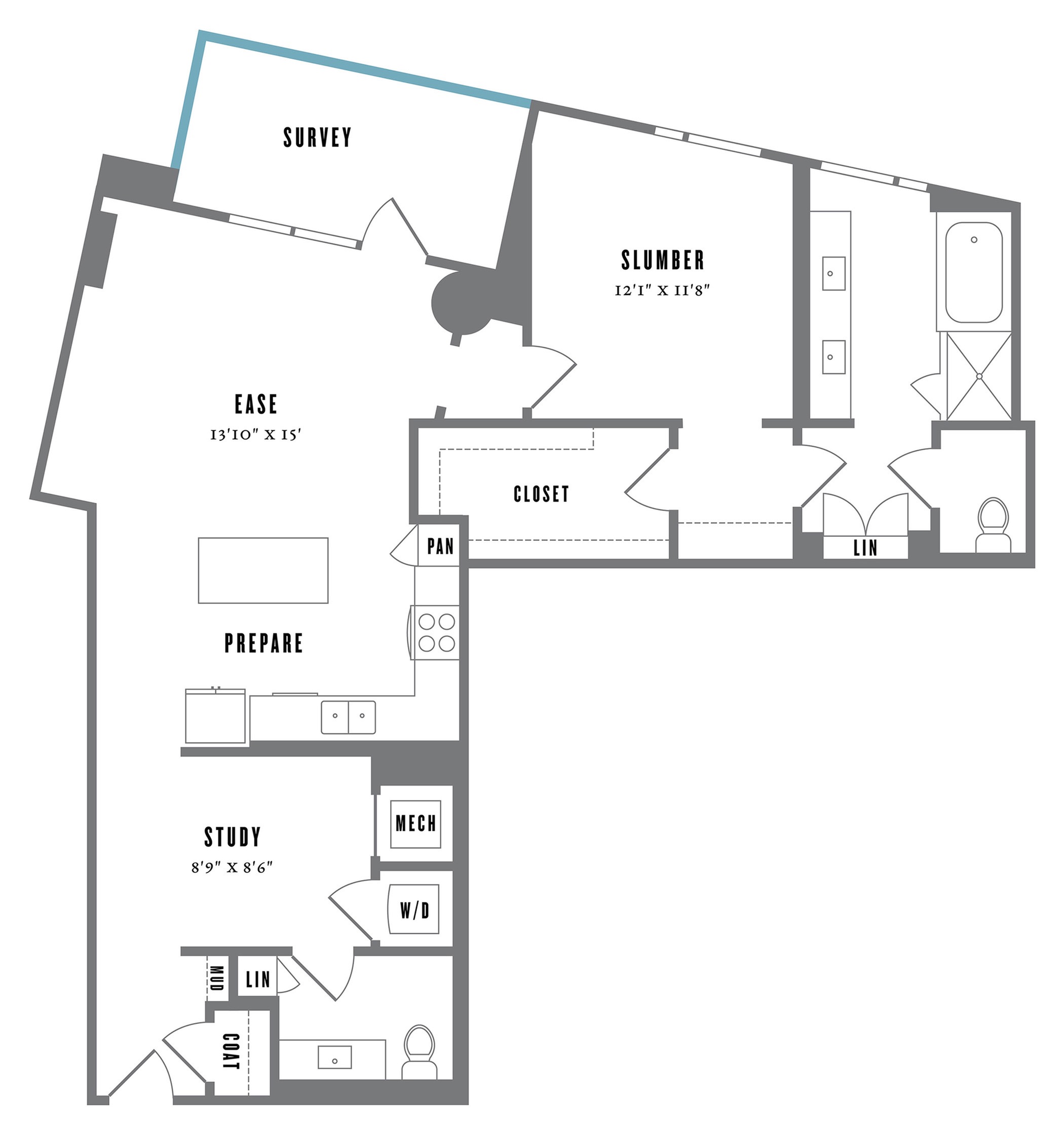 A5 | 1 Bed Apartment | Alexan Waterloo