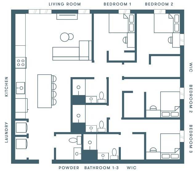 4X3.5 | 4 Bed Apartment | OLIV-Auburn Glenn