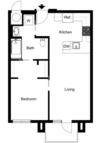 1 Bedroom ADA | 1 Bed Apartment | Heritage