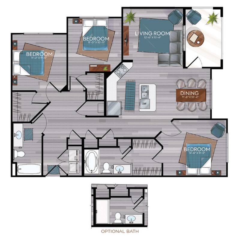 C1 | 3 Bed Apartment | Apex Posner Park