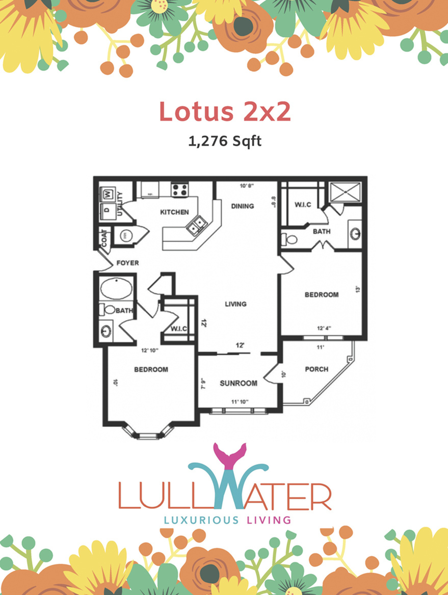 Lotus | 2 Bed Apartment | Lullwater Apartments
